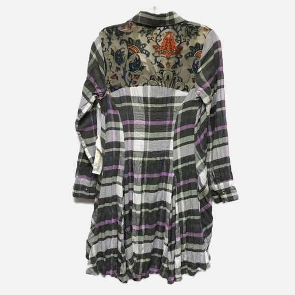 Aratta | Dresses | Aratta Silent Journey Plaid Mini Shirt Dress Xs ...